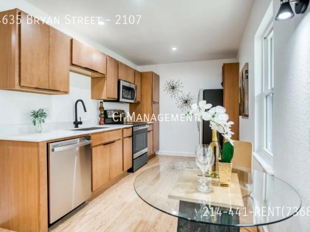 1 BR, 1 BA Apartment 4635 Bryan Street, Dallas, TX 75204