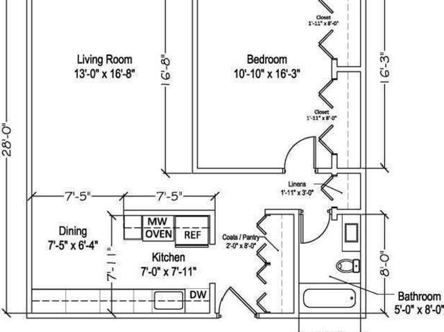 1 BR, 1 BA Apartment 4939 Puffer Road, Downers Grove, IL 60515