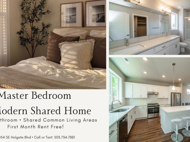 1 BR, 1 BA Apartment 4054 SE Holgate Blvd. Room A, Portland, OR 97202
