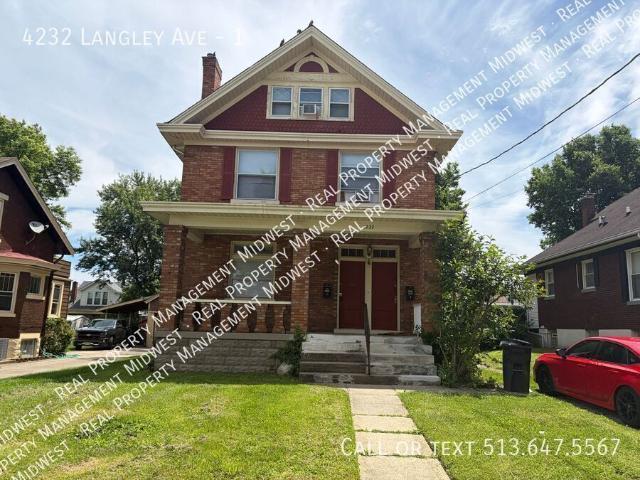 1 BR, 1 BA Apartment 4232 Langley Ave, Cincinnati, OH 45217