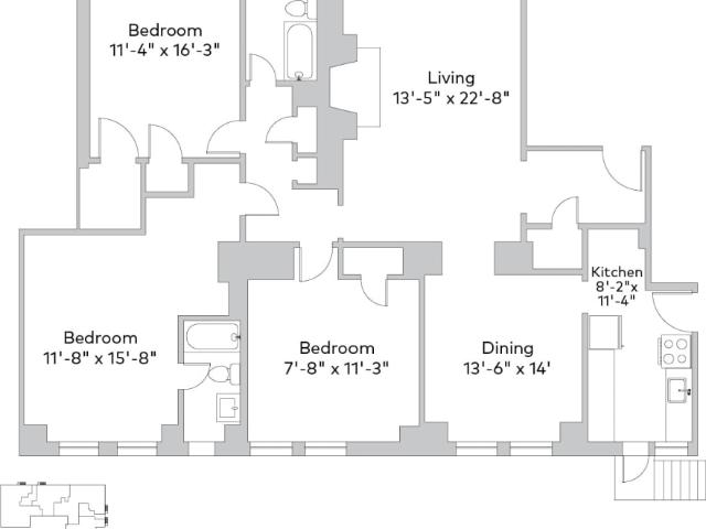 1 BR, 1 BA Apartment 5801 South Dorchester Avenue Unit D11, Chicago, IL 60637