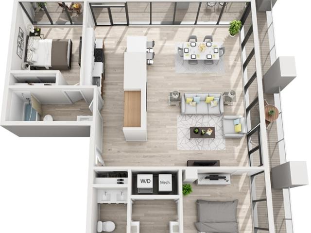 1 BR, 1 BA Apartment 515 Euclid Avenue Unit 2406, Cleveland, OH 44114