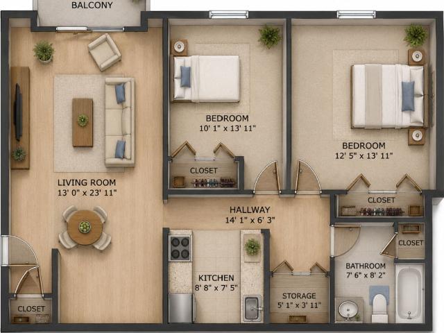 1 BR, 1 BA Apartment 6817 Brooklawn Dr, Unit 1 bed, 1 bath, $1006, Louisville, KY 40214