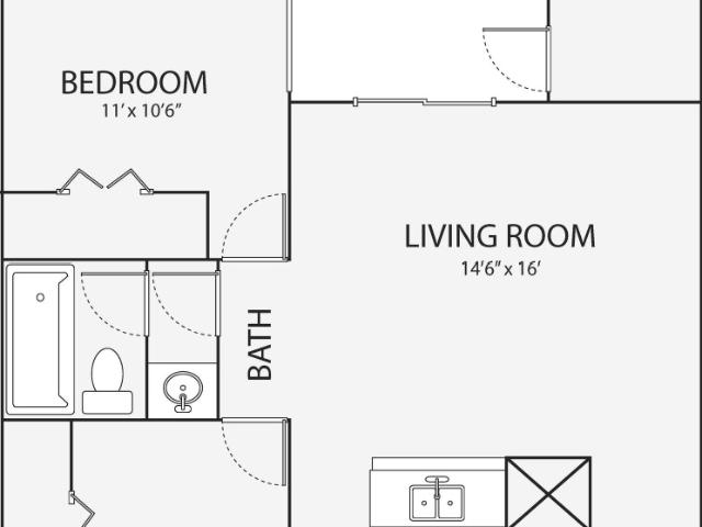 1 BR, 1 BA Apartment 600 South 1st Street Unit WIL 130, Austin, TX 78704