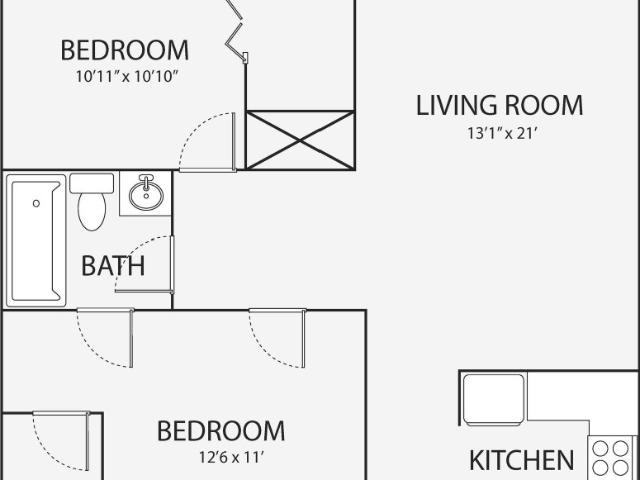 1 BR, 1 BA Apartment 600 South 1st Street Unit WIL 339, Austin, TX 78704