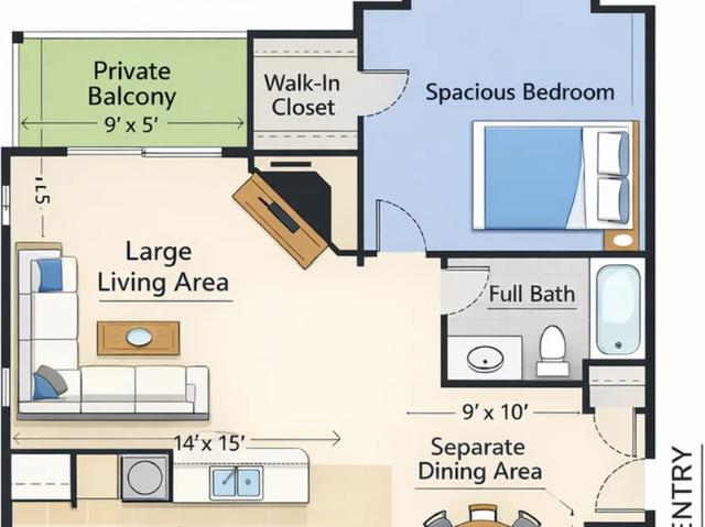 1 BR, 1 BA Apartment 721 Caledon Ct, Greenville, SC 29615