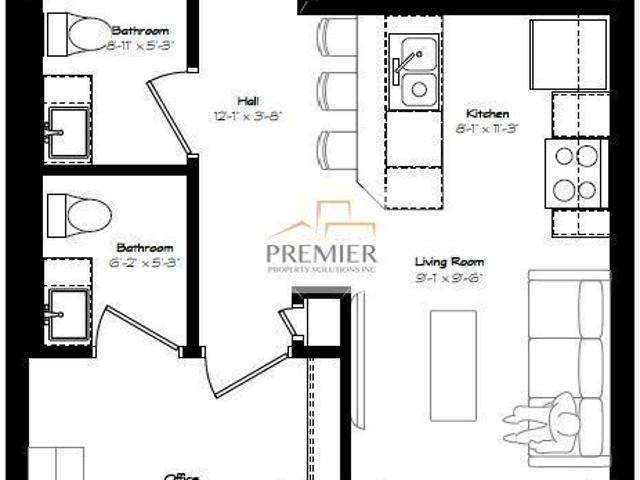 1 BR, 2 BA Apartment 1125 Pembina Hwy, Winnipeg, MB R3T 2A3