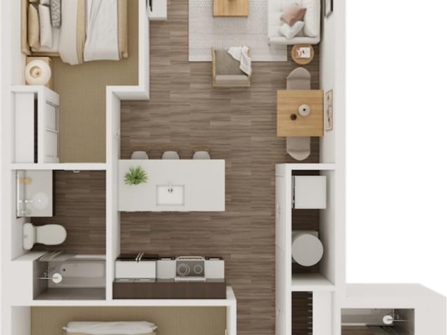 1 BR, 2 BA Apartment 2611 East 3rd Street Unit 1 bed, 2 baths, $700, Bloomington, IN 47401