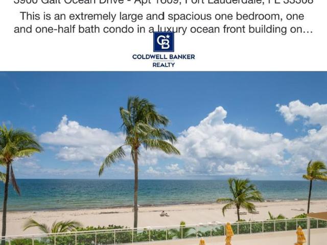 1 BR, 2 BA Apartment 3900 Galt Ocean Drive, Fort Lauderdale, FL 33308