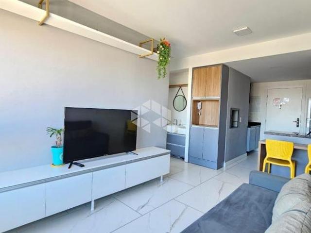 1 dorm, 1 vaga, 42m² privativos Mobiliado Menino Deus