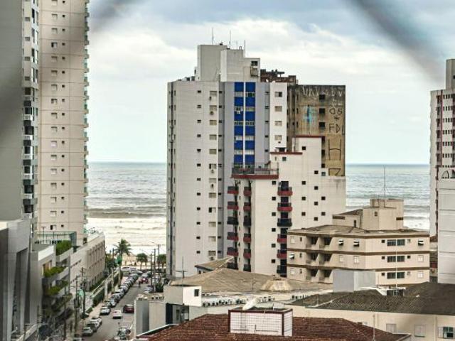 1 Dormitório com vista mar, lazer completo sacada gourmet e vista mar!