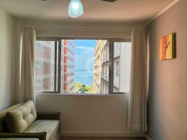 1 dormitório muito bem montado e vista para o mar na Aparecida em Santos