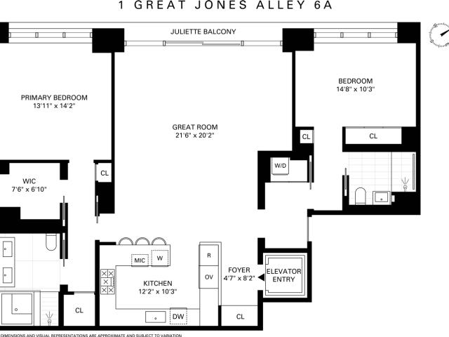 1 Great Jones Alley, Unit 6A | Compass