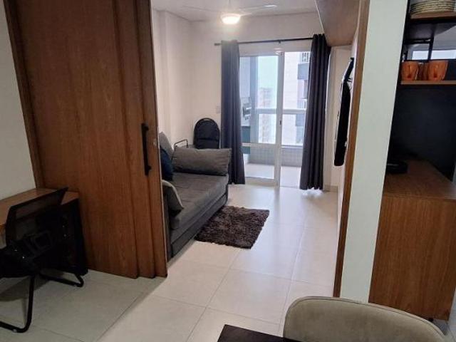 1 QUARTO COM 57 M² MOBILIADO,1 VAGA, TIPO FLAT EM PRAIA GRANDE