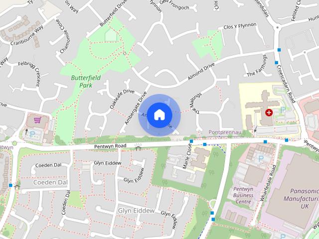 £1,200 PCM, Two Bedroom House with Off Road Parking and Enclosed Garden in Amberley Close, Pontprennau, Cardiff, CF23 8AY
