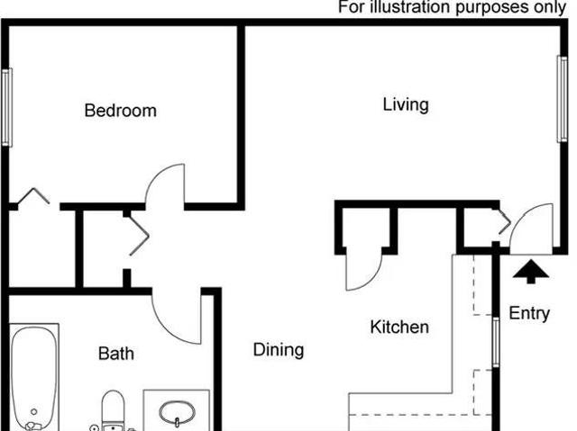 1BD 1 BA 750SFT Bellevue Move in ready