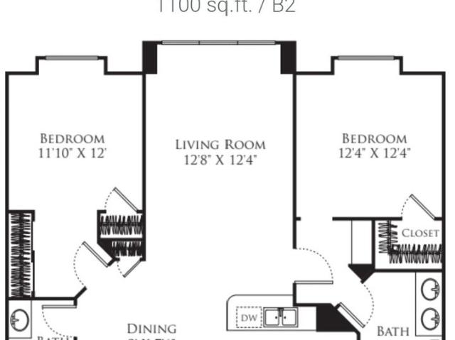 1bd of a 2bdr apartment room for rent