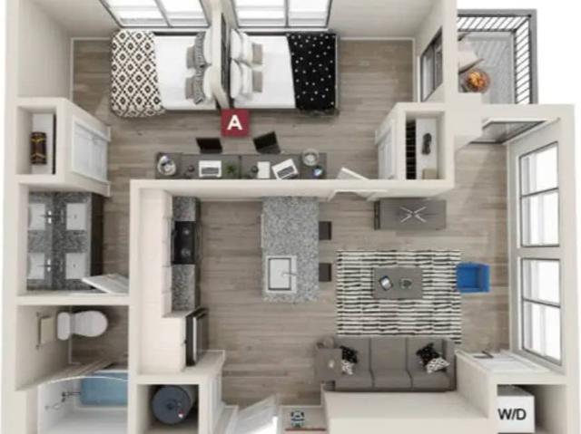 1x1 double occupancy apt ut austin