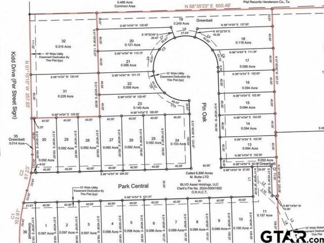 23 Lots Pin Oak and Park Central, Chandler, TX 75758