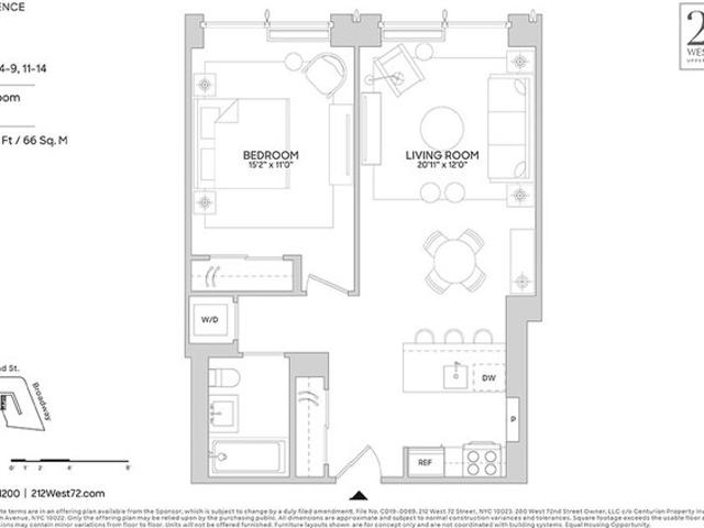 212 W 72nd St # 11F, New York, NY 10023