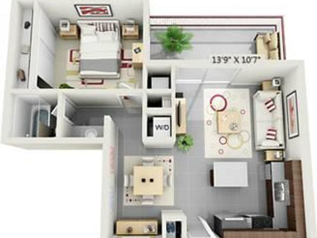 $2142 / 1br 750ft² Spacious One Bedroom with Dining Area. Ready NOW