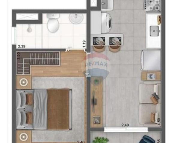 27 Área Útil Apartamento Alugar, 1 Dormitórios localizado em Brás, São Paulo, São Paulo, 03043 070 | Brasil