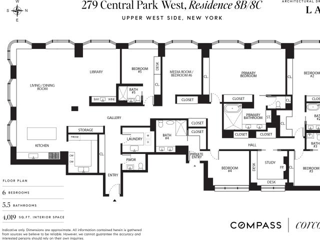 279 Central Park West, Unit 8BC | Compass