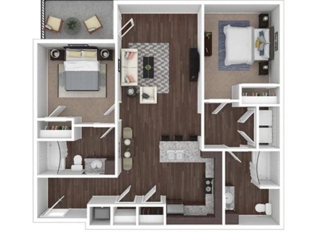 2 bd, 2 bath 1100 sqft