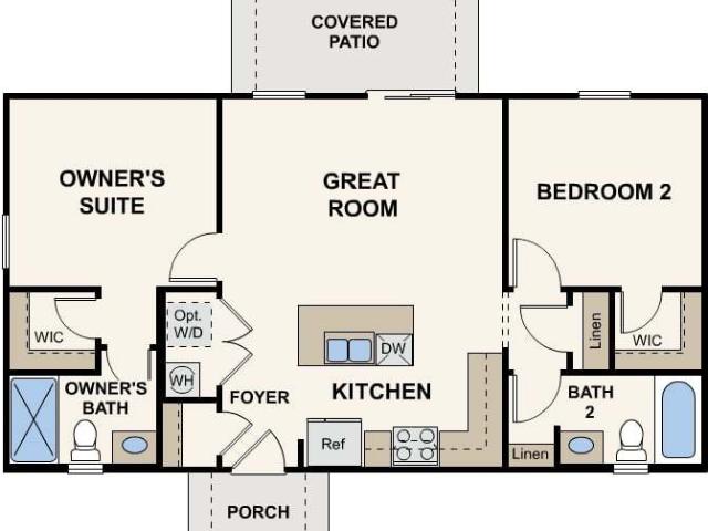 2 Bed, 2 Bath New Home plan in Arizona City, AZ