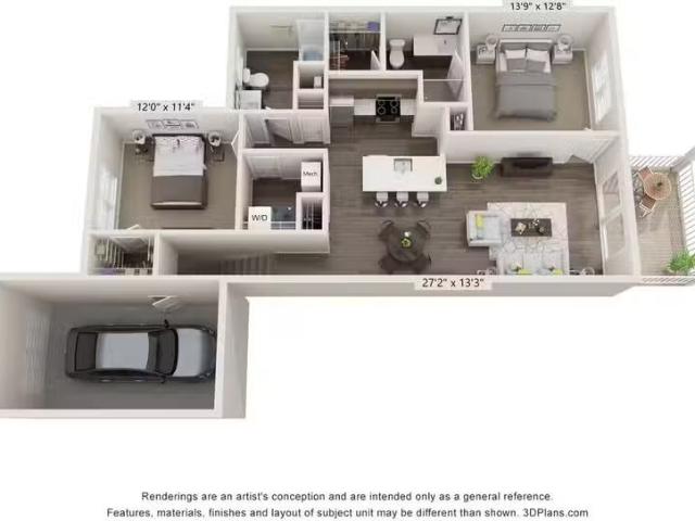 2 Bedroom 3 Bath w/ Finished Walk out Basement & Garage 1779.