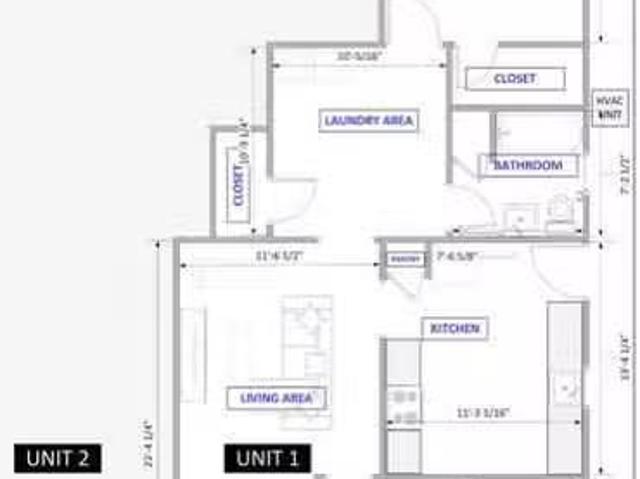 2 bedroom, 1 bath duplex unit. 250 E Mayfield Blvd #1