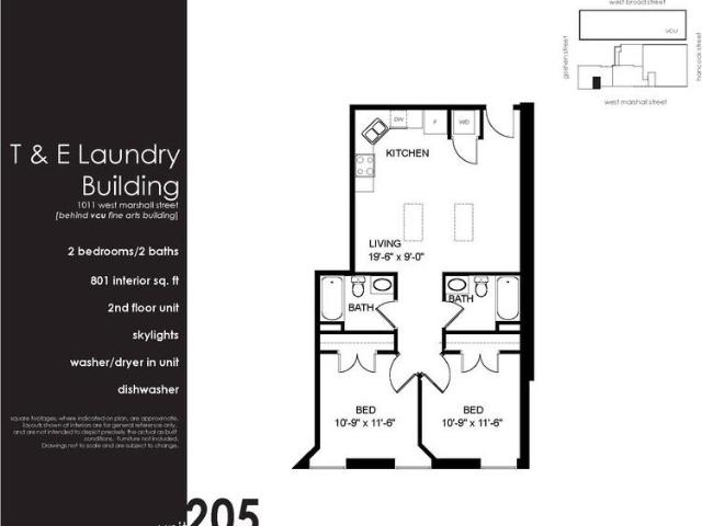 2 Bedroom Condo for Rent at 1011 W Marshall St #205, Richmond, VA 23220 Carver