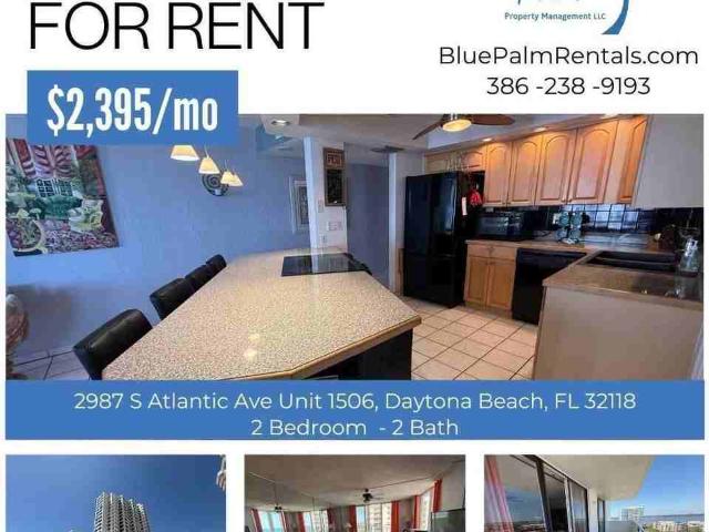 2 Bedroom Condo for Rent at 2987 S Atlantic Ave #1506, Daytona Beach, FL 32118