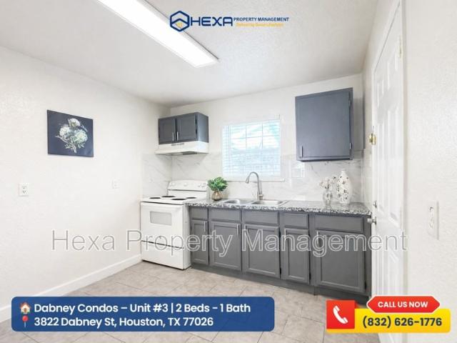 2 Bedroom Condo for Rent at 3822 Dabney St, Houston, TX 77026 Greater Fifth Ward