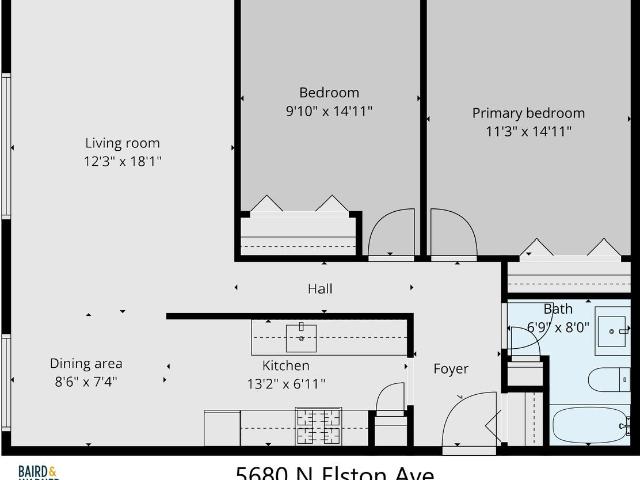 2 Bedroom Apartment for Rent at Elston & Central #2G, Chicago, IL 60646 Jefferson Park