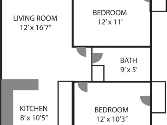 2 Bedroom Apartment for Rent at 10561 Cypress Ave, Kansas City, MO 64137 Royal Oaks