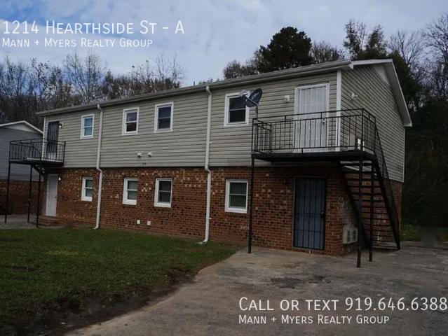 2 Bedroom Apartment for Rent at 1214 Hearthside St #D, Durham, NC 27707
