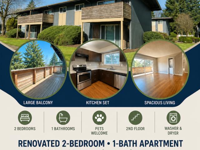 2 Bedroom Apartment for Rent at 12702 E Burnside St #10, Portland, OR 97233 Hazelwood