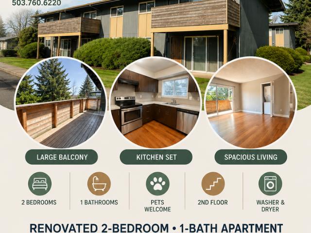 2 Bedroom Apartment for Rent at 12702 E Burnside St #18, Portland, OR 97233 Hazelwood
