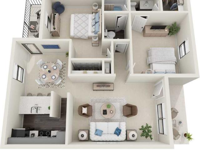 2 Bedroom Apartment for Rent at 2425 Old North Road #B1, Denton, TX 76209