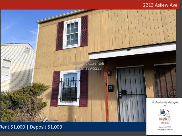 2 Bedroom Apartment for Rent at 2213 Askew Ave, Kansas City, MO 64127 East Community Team North