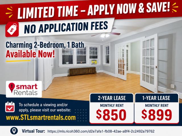 2 Bedroom Apartment for Rent at 4431 S Grand Blvd #1F, St. Louis, MO 63111 Dutchtown South