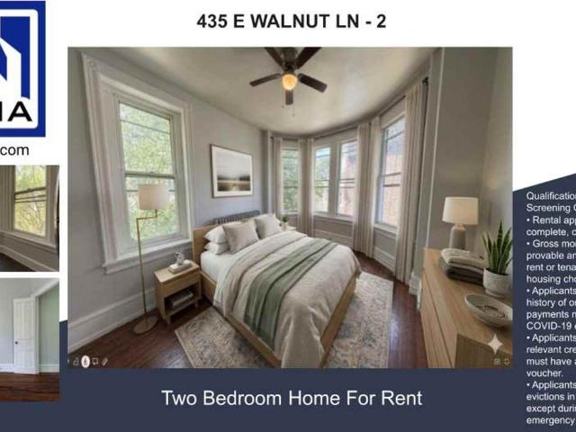 2 Bedroom Apartment for Rent at 435 E Walnut Ln, Philadelphia, PA 19144 East Germantown