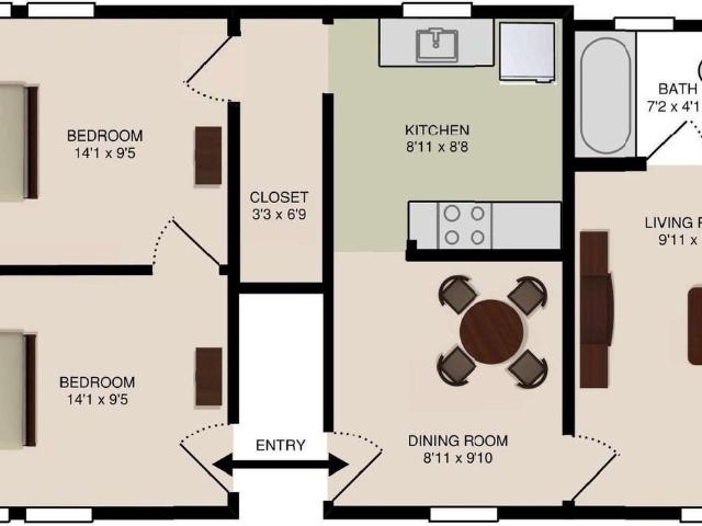 2 Bedroom Apartment for Rent at 726 W College Ave #4, State College, PA 16801