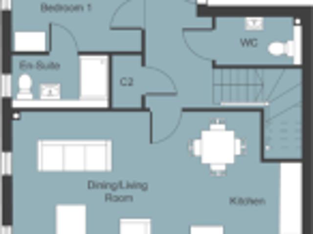 2 bedroom apartment for sale in Duplex Apartment Wilkes Field, TN17
