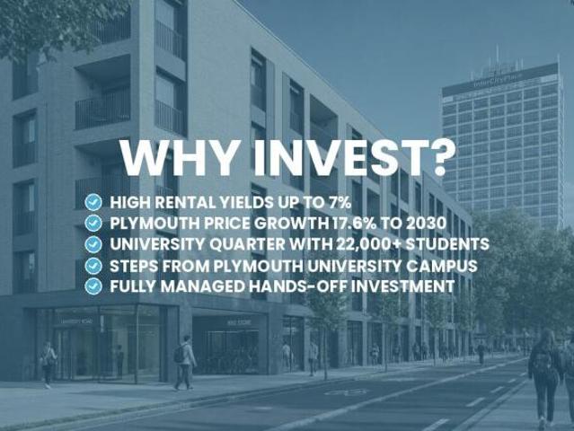 2 bedroom apartment for sale in Hands Off Plymouth Apartment, Plymouth University Quarter – 6.5% Rental Yields | Turnkey Investment Opportunity, PL4