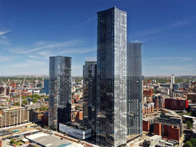 2 bedroom apartment to rent in east tower deansgate square 9 owen street manchester m15
