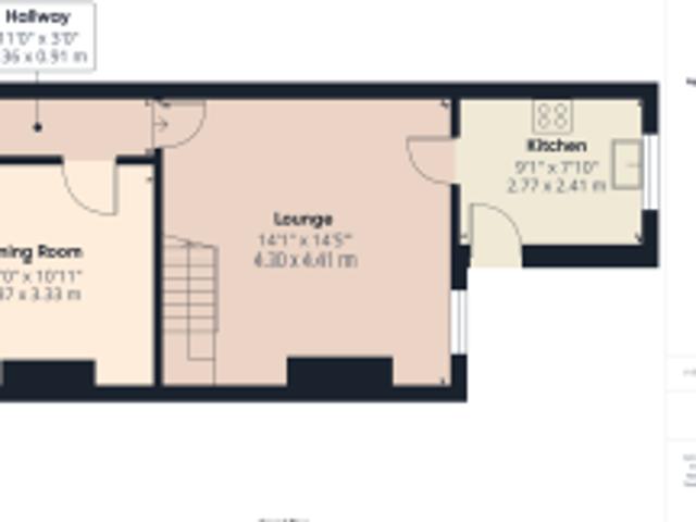 2 bedroom end of terrace house for sale in Peel Street, DE22