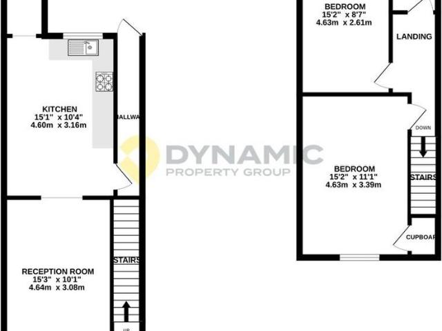 2 bedroom end of terrace house to rent