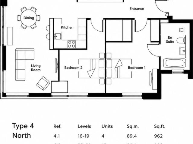 2 bedroom flat to rent on Marsh Wall, London